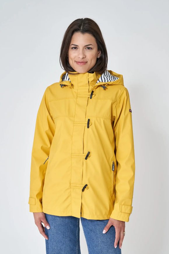 Batela Toggle Raincoat with Stripe Lining – Daisy Trading Co.