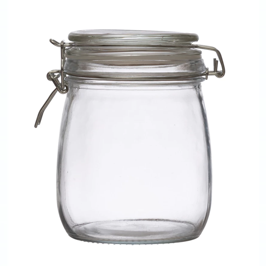 Glass Jar with Clamp Lid - 26oz – Daisy Trading Co.