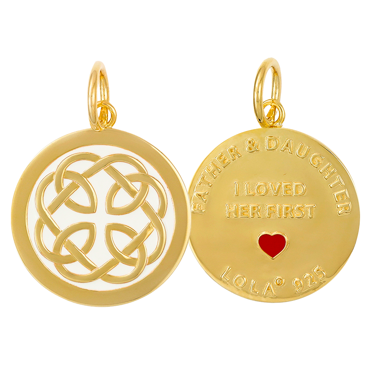 LOLA® Father & Daughter Pendant All Gold – Daisy Trading Co.
