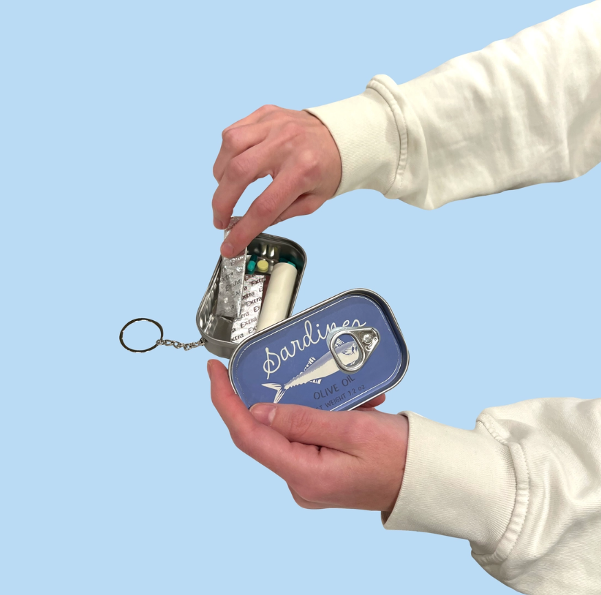 Sardine Tin Keychain | Coastal Novelty Storage Accessory – Daisy ...