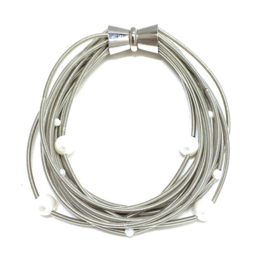 Sea Lily Piano Wire Fresh Water Pearl Bracelet – Daisy Trading Co.