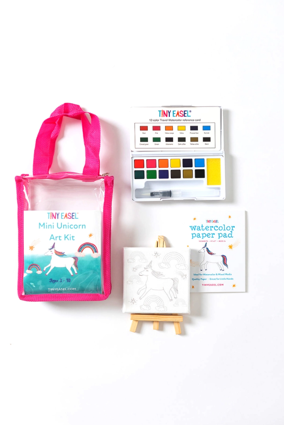 Tiny Easel Mini Art Kit – Portable Watercolor Painting Set For Kids ...
